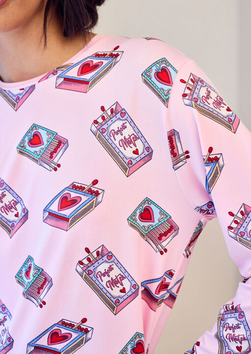 Perfect Match Poly Long Sleeve Set - Pink | Knickerbox