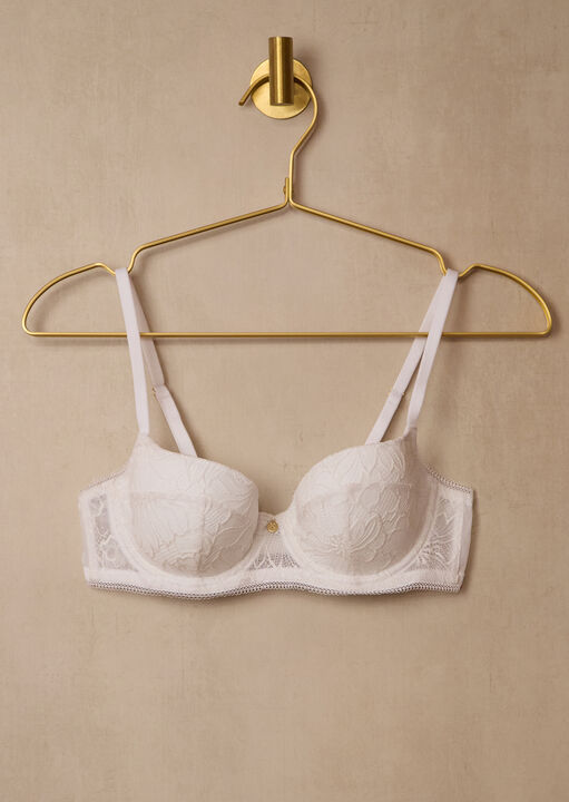 Alice Padded Balcony Bra White Knickerbox